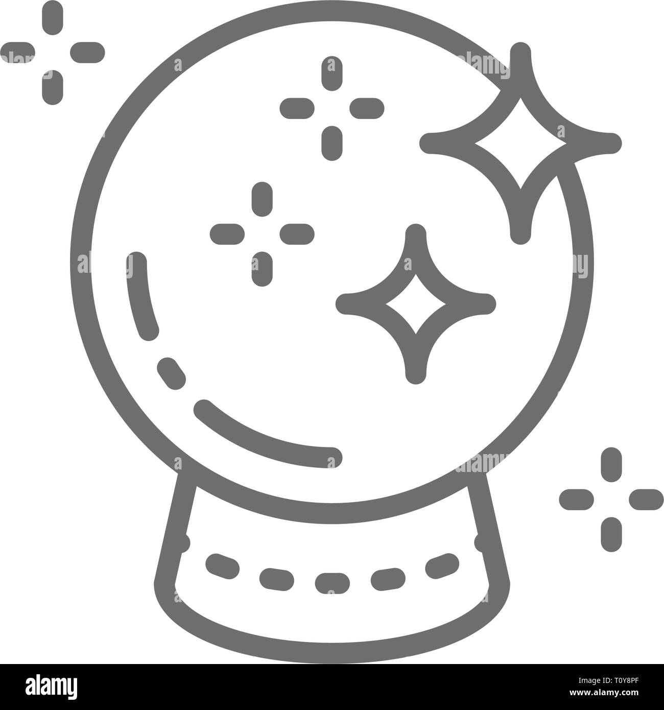 Crystal ball gazing Stock Vector Images - Alamy