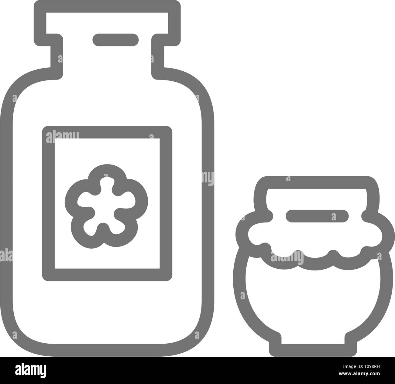 Honey jar simple vector Black and White Stock Photos & Images - Alamy