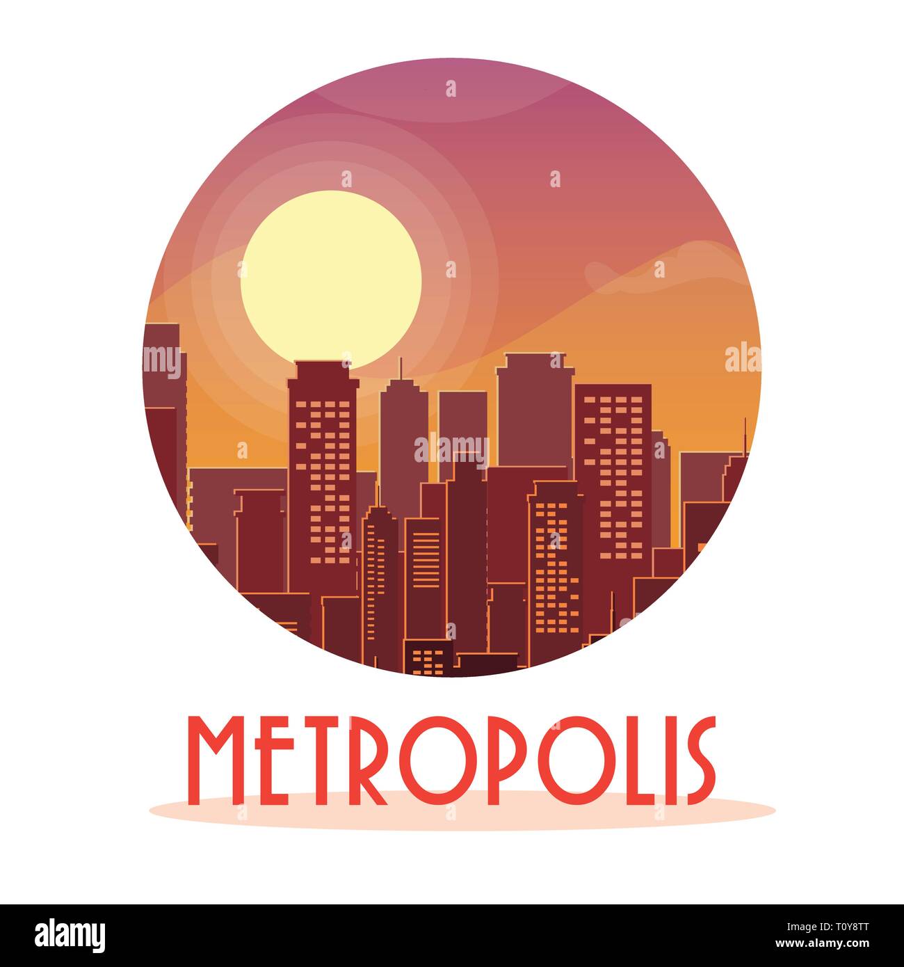 metropolis cityscape buildings scene vector illustration design Stock ...