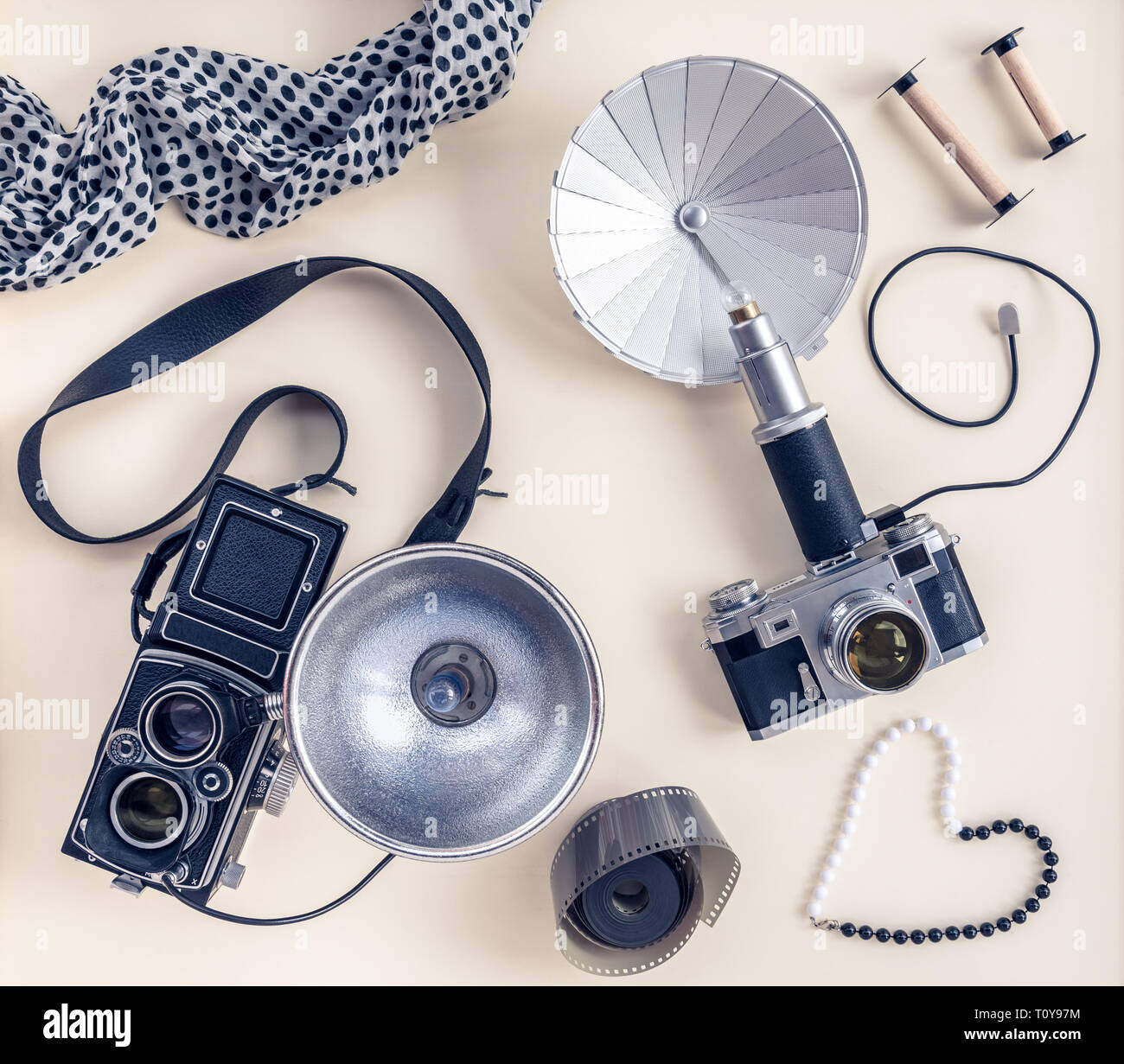 Vintage equipment layout hi-res stock photography and images - Alamy