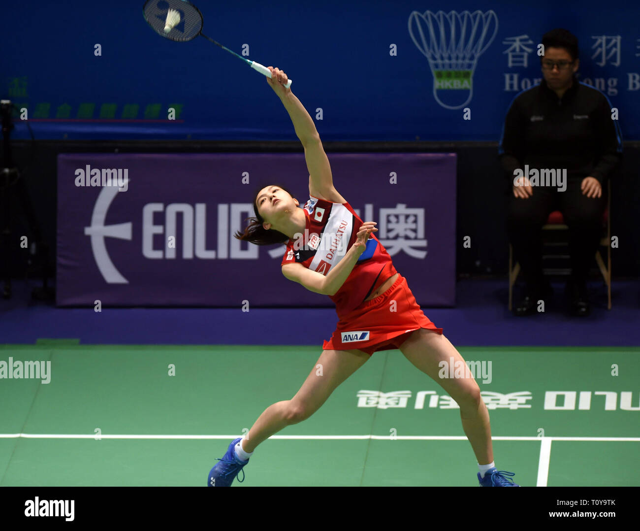 Hong Kong. 22nd Mar, 2019. Aya Ohori of Japan competes against Ho Yen ...