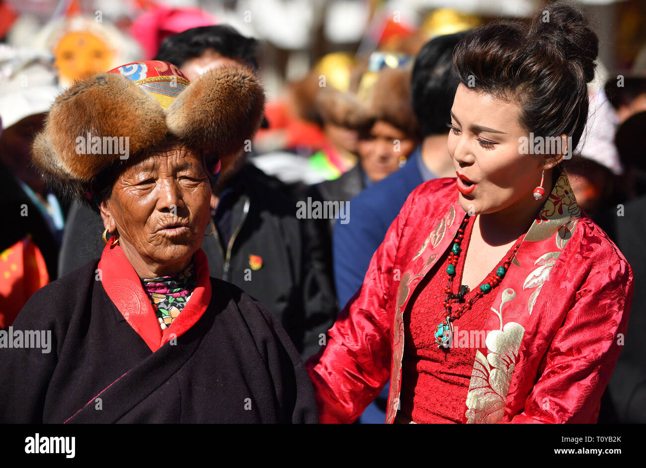 Lhasa, China's Tibet Autonomous Region. 20th Mar, 2019. Villager ...