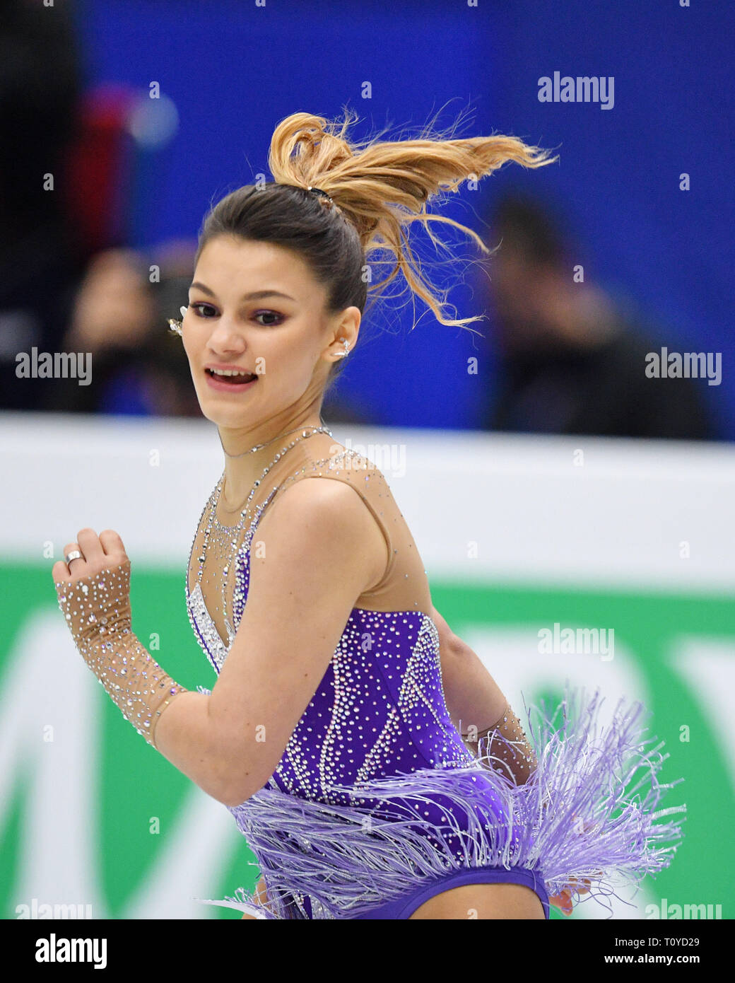Saitama, Japan. 22nd Mar, 2019. Sofia Samodurova (RUS) Figure Skating : ISU World Figure Skating ...