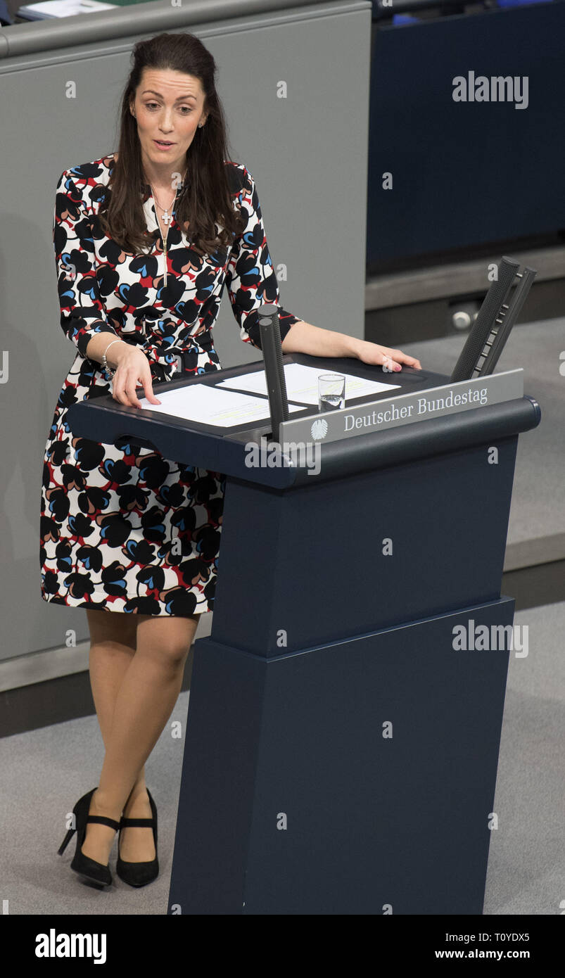 Berlin, Germany. 22nd Mar, 2019. Nicole Bauer (FDP) will speak during ...