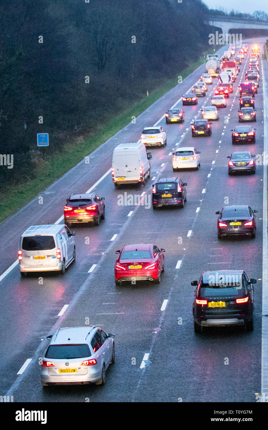 Crawling traffic on m6 motorway hi-res stock photography and images - Alamy