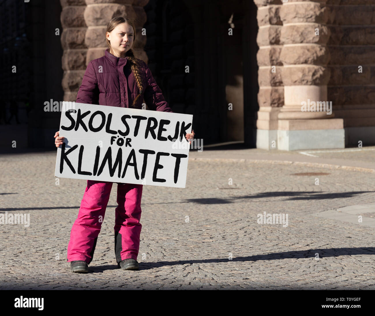 Greta thunberg sign 2019 hi-res stock photography and images - Alamy