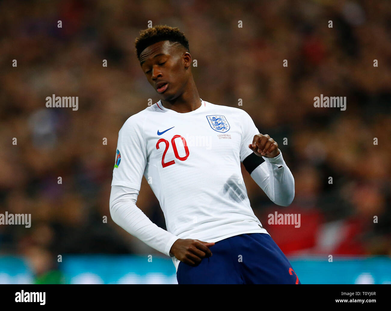 London, UK. 22nd Mar 2019. Callum Huson-Odoi of England during European ...