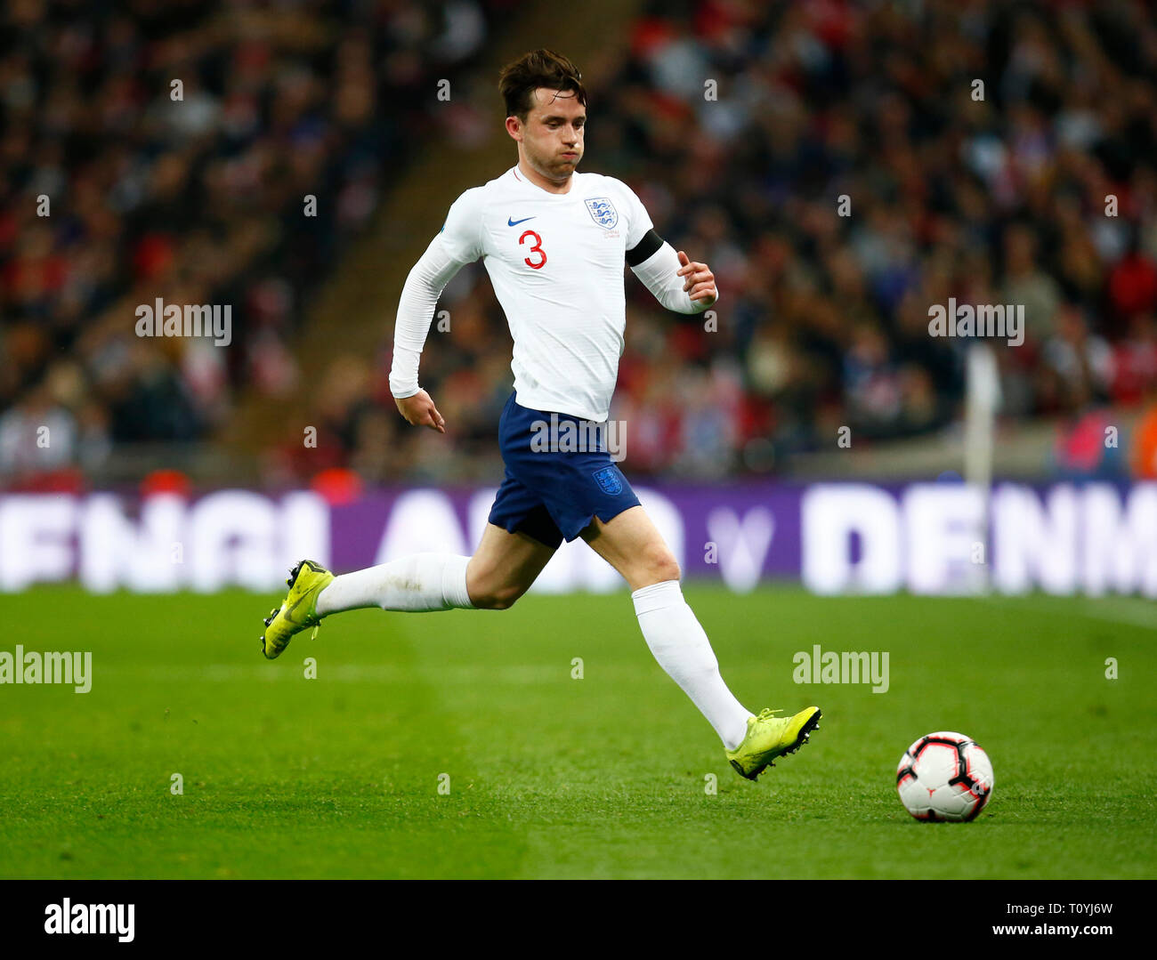 London, UK. 22nd Mar 2019. Ben Chilwell of England during European ...