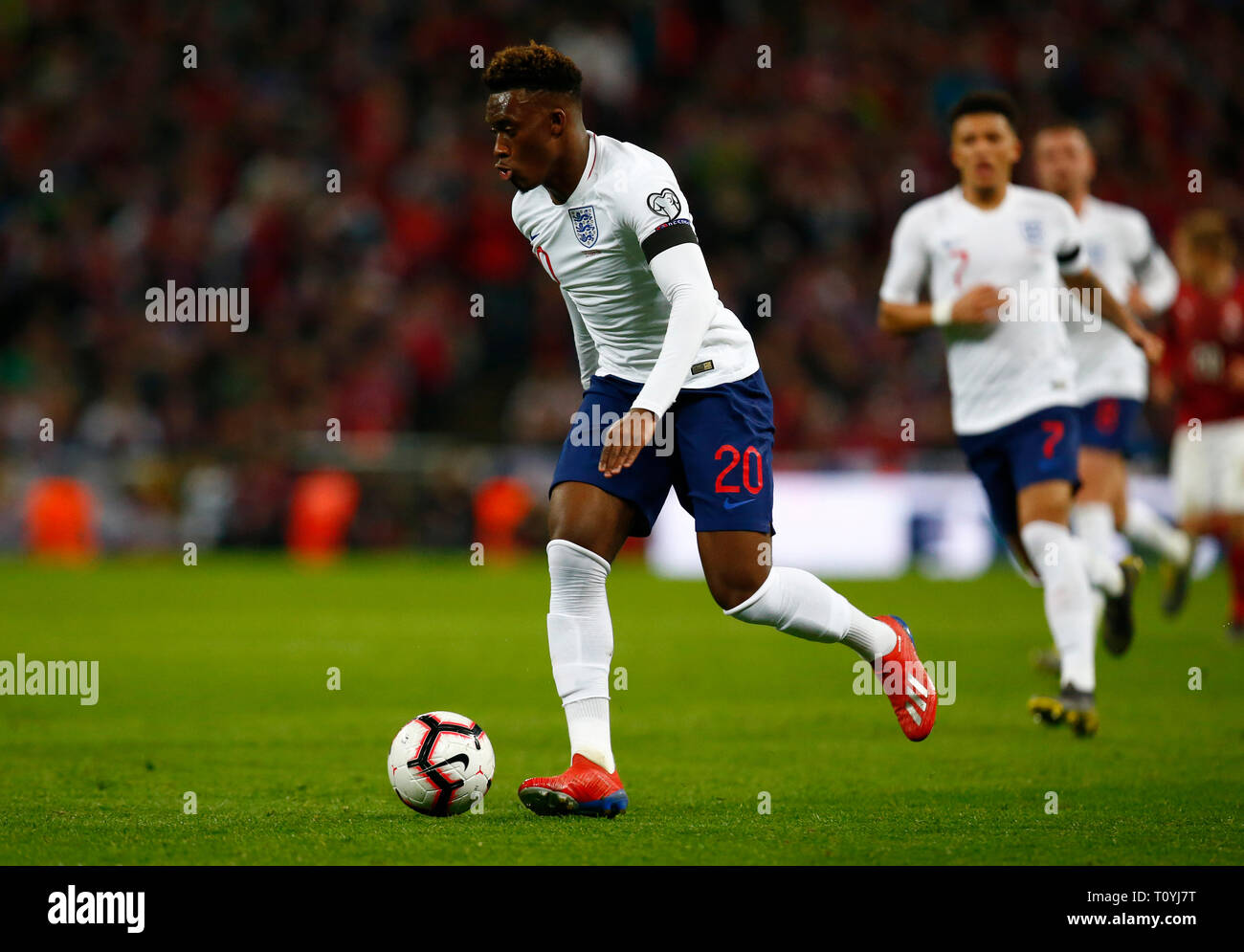 London, UK. 22nd Mar 2019. Callum Huson-Odoi of England during European ...