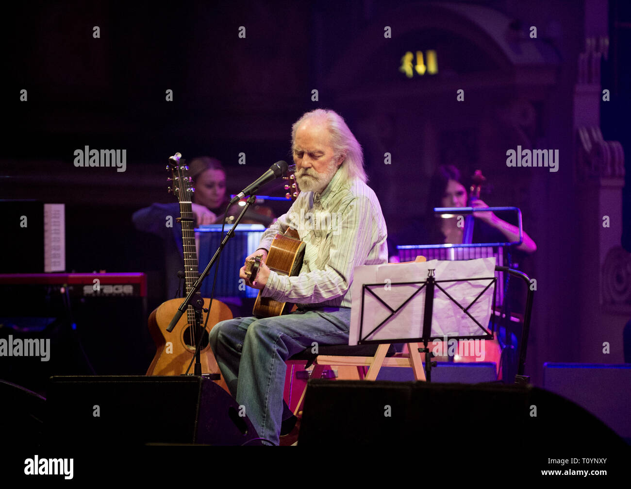 Leeds, UK. 22nd Mar 2019. Legendary singer-songwriter Roy Harper in ...