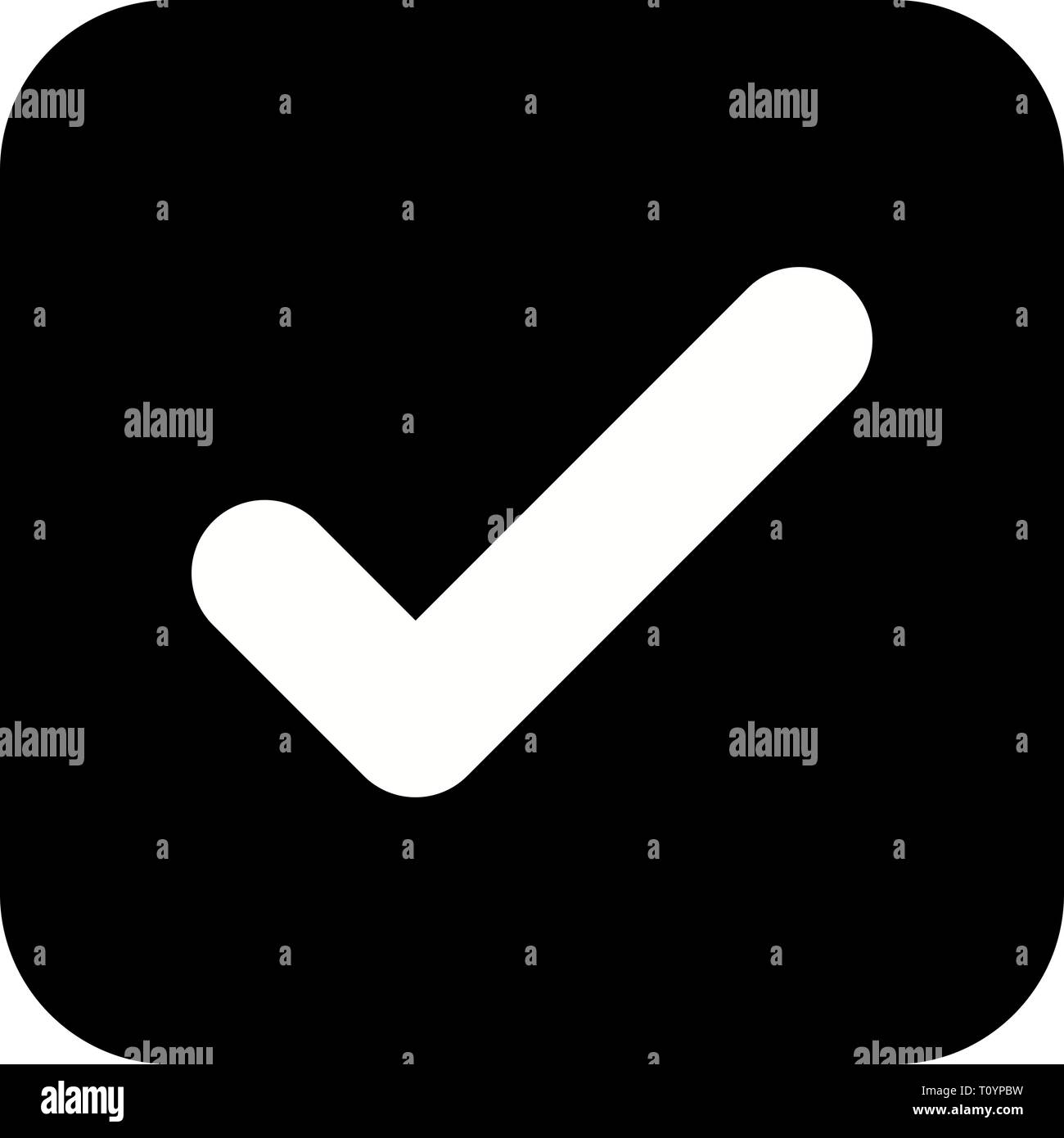 Illustration Tick Icon Stock Photo - Alamy