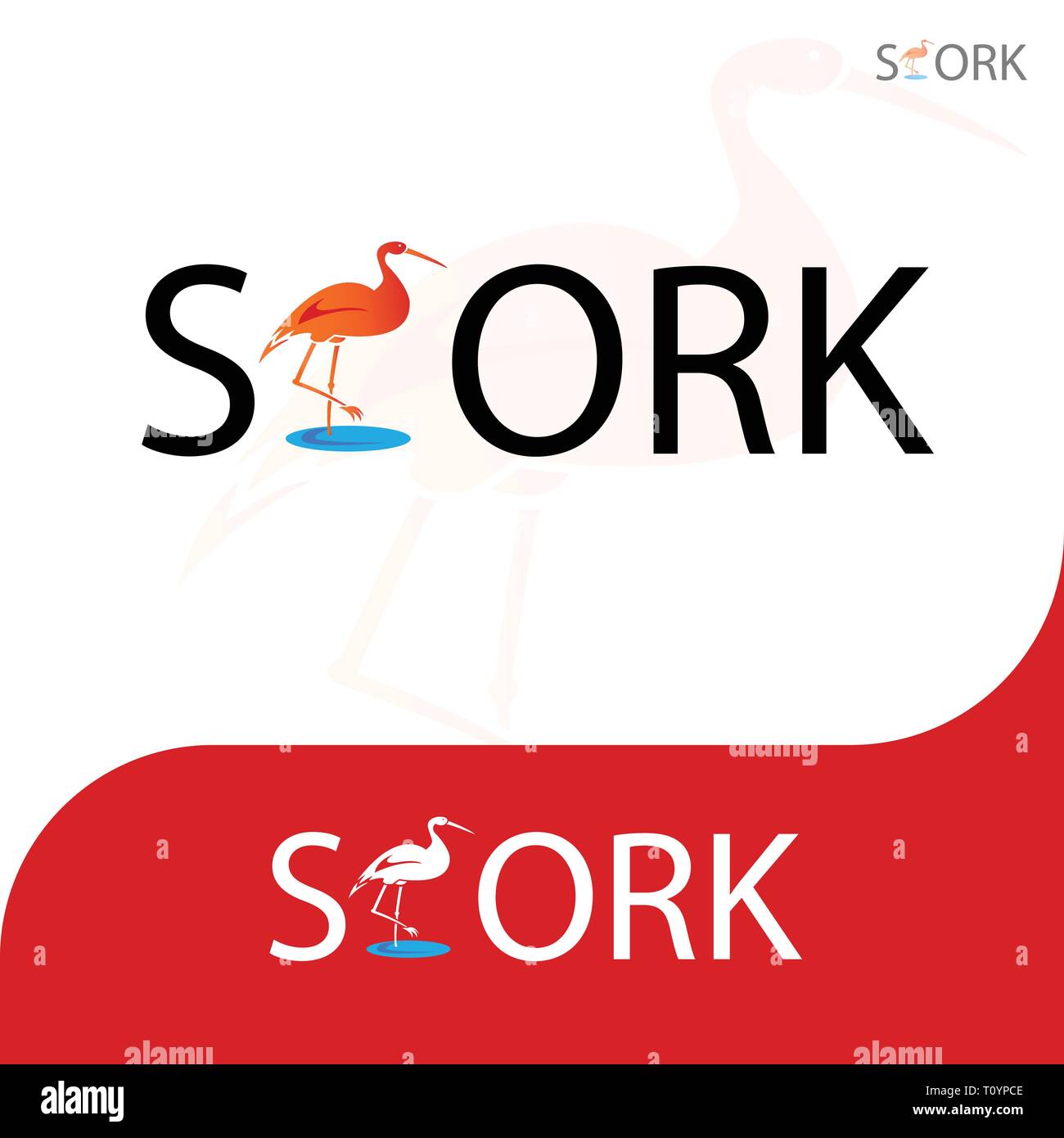 This logo has a stork. This logo is good to use as a company logo and ...
