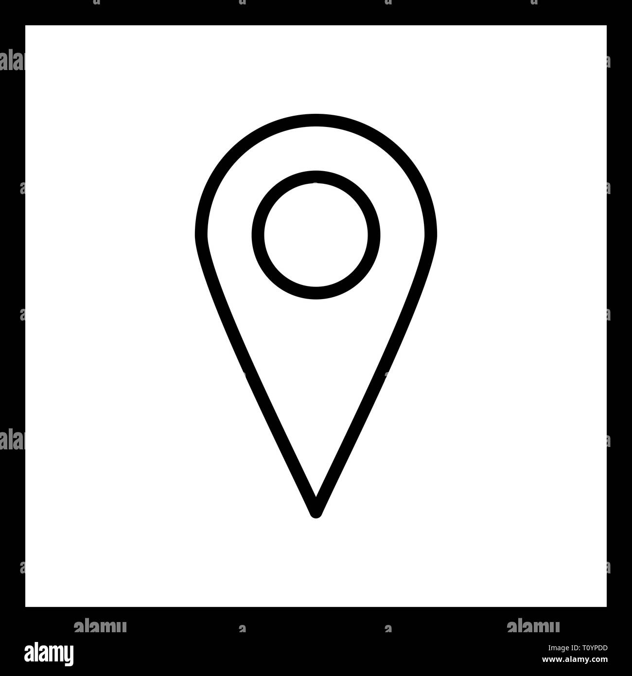 Illustration Location Icon Stock Photo - Alamy