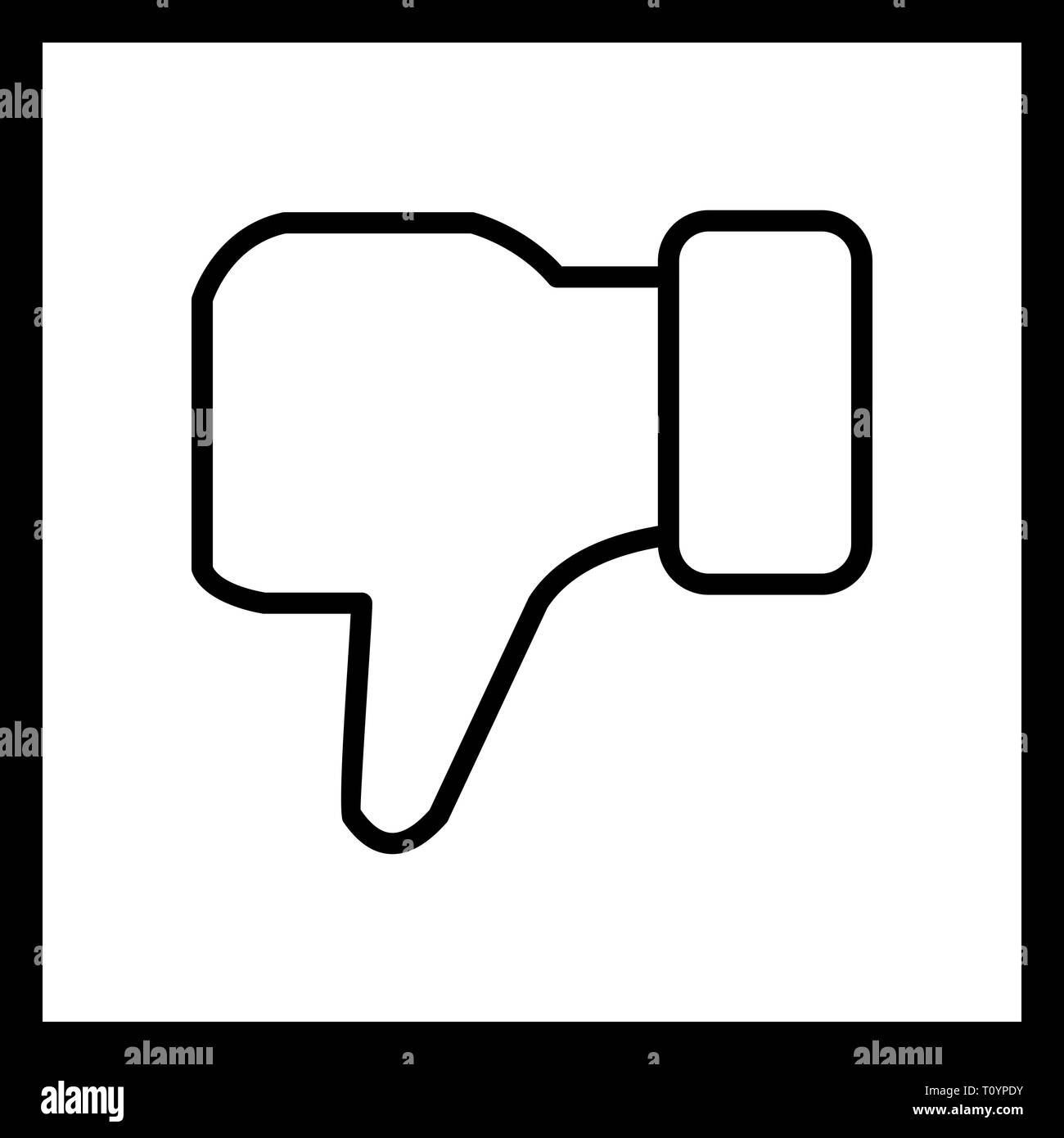 Illustration Dislike Icon Stock Photo - Alamy