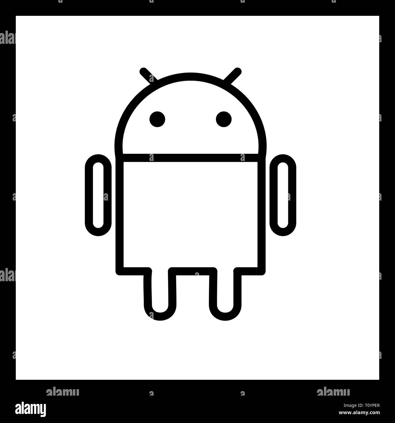 Illustration Android Icon Stock Photo - Alamy