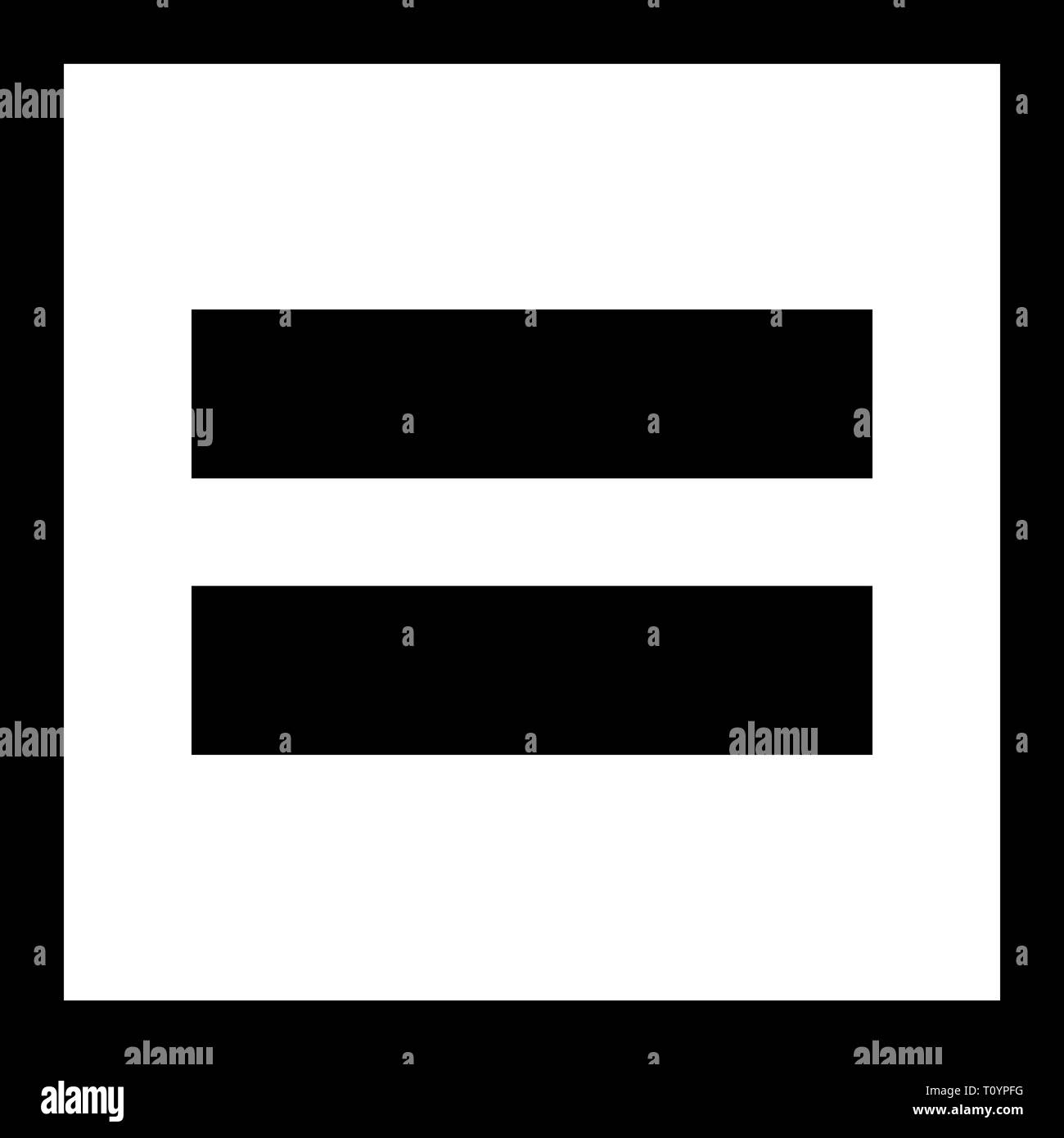 Illustration Equal To Icon Stock Photo - Alamy