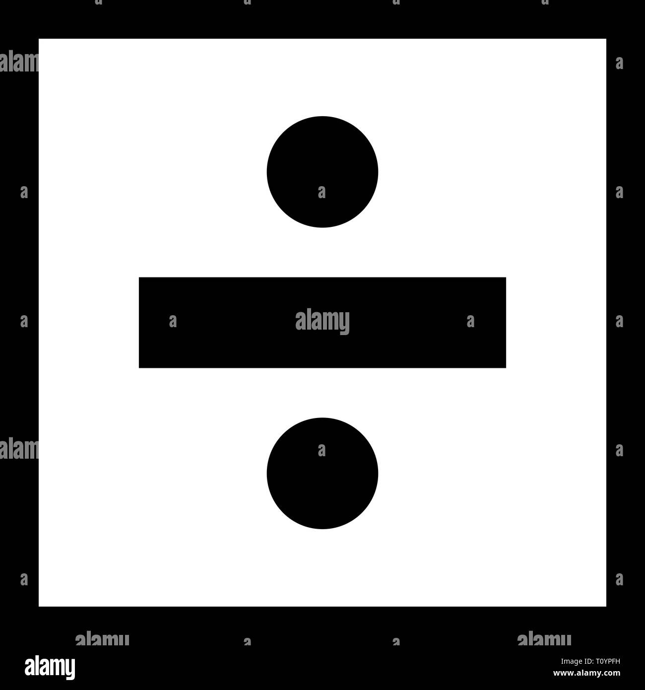 Illustration Divide Icon Stock Photo - Alamy