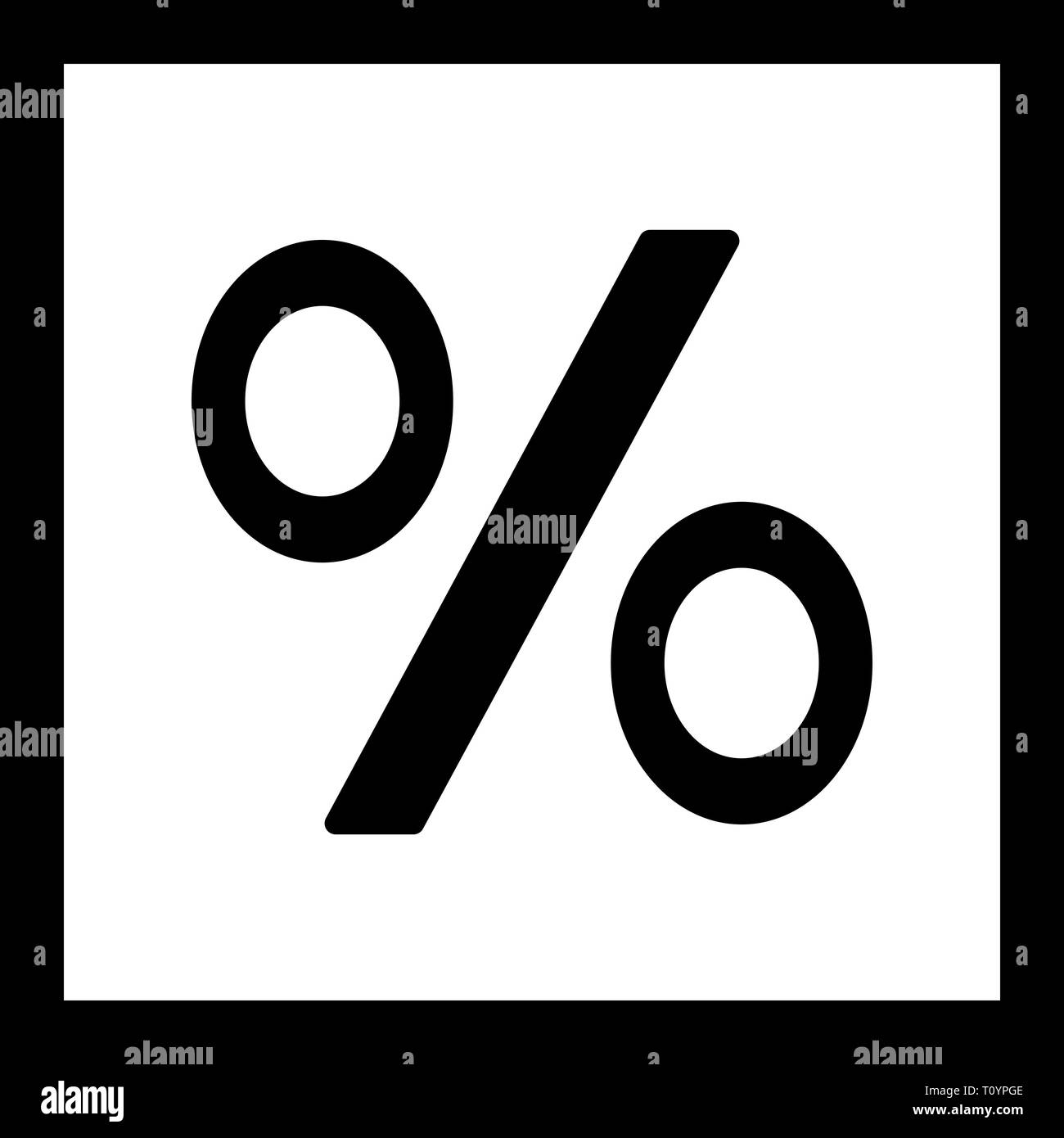 Illustration Percentage Icon Stock Photo - Alamy