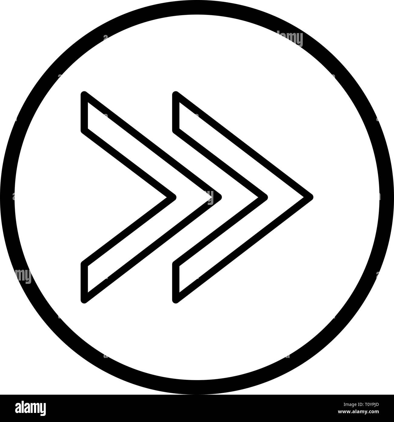 Illustration Forward Icon Stock Photo - Alamy