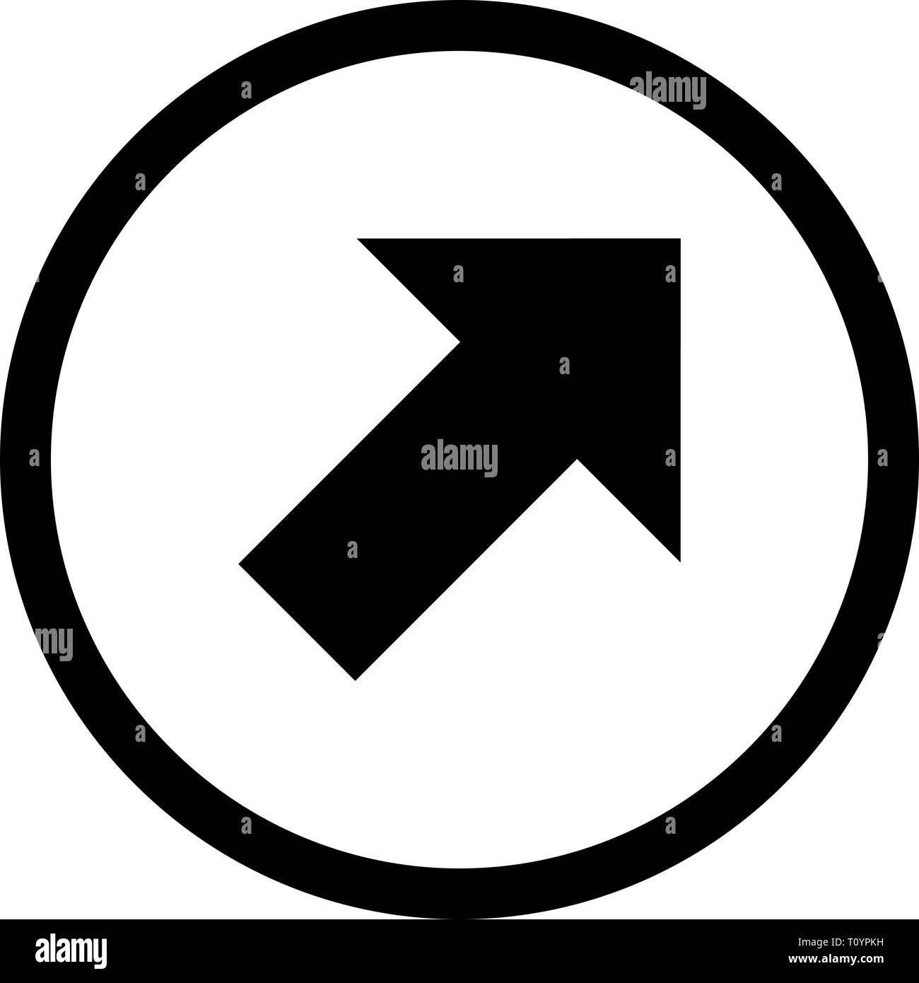 Illustration Right Up Icon Stock Photo - Alamy