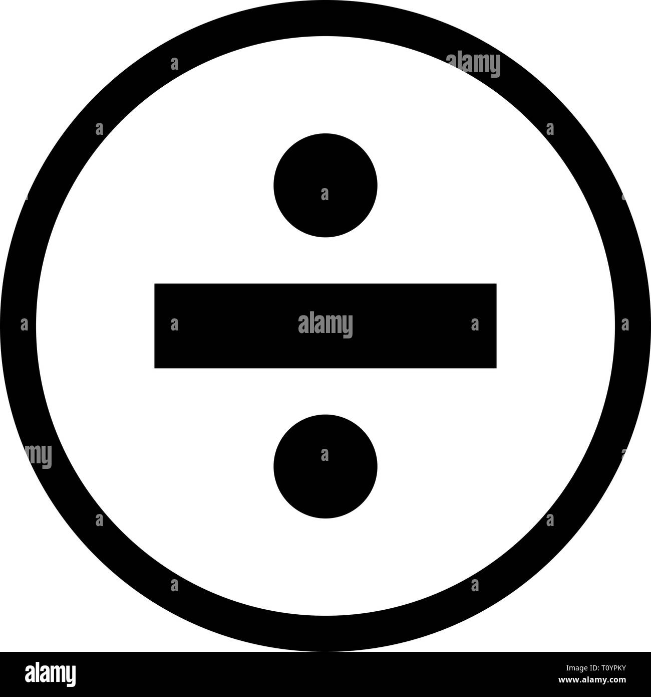 Illustration Divide Icon Stock Photo - Alamy