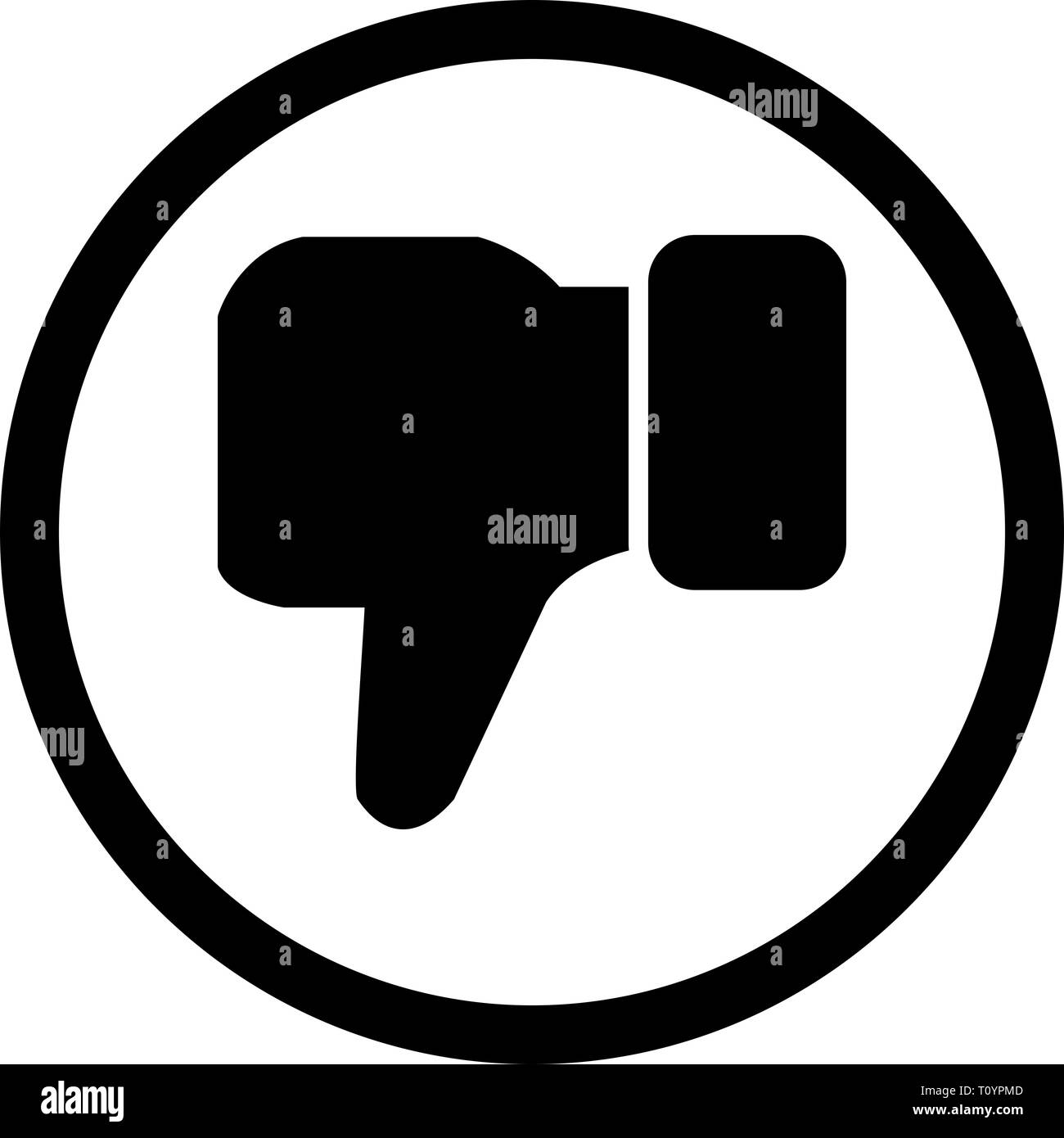 Illustration Dislike Icon Stock Photo - Alamy