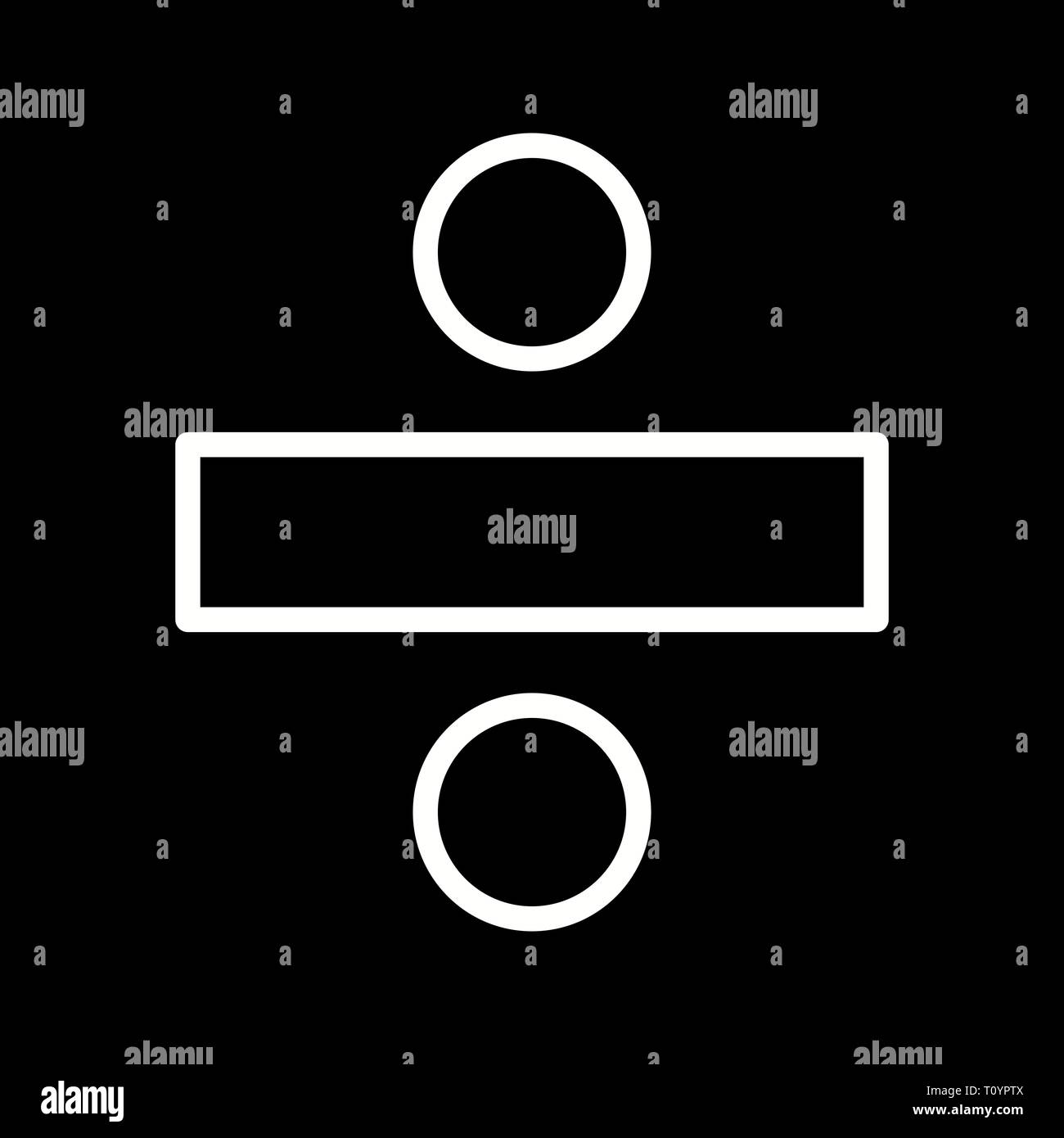 Illustration Divide Icon Stock Photo - Alamy