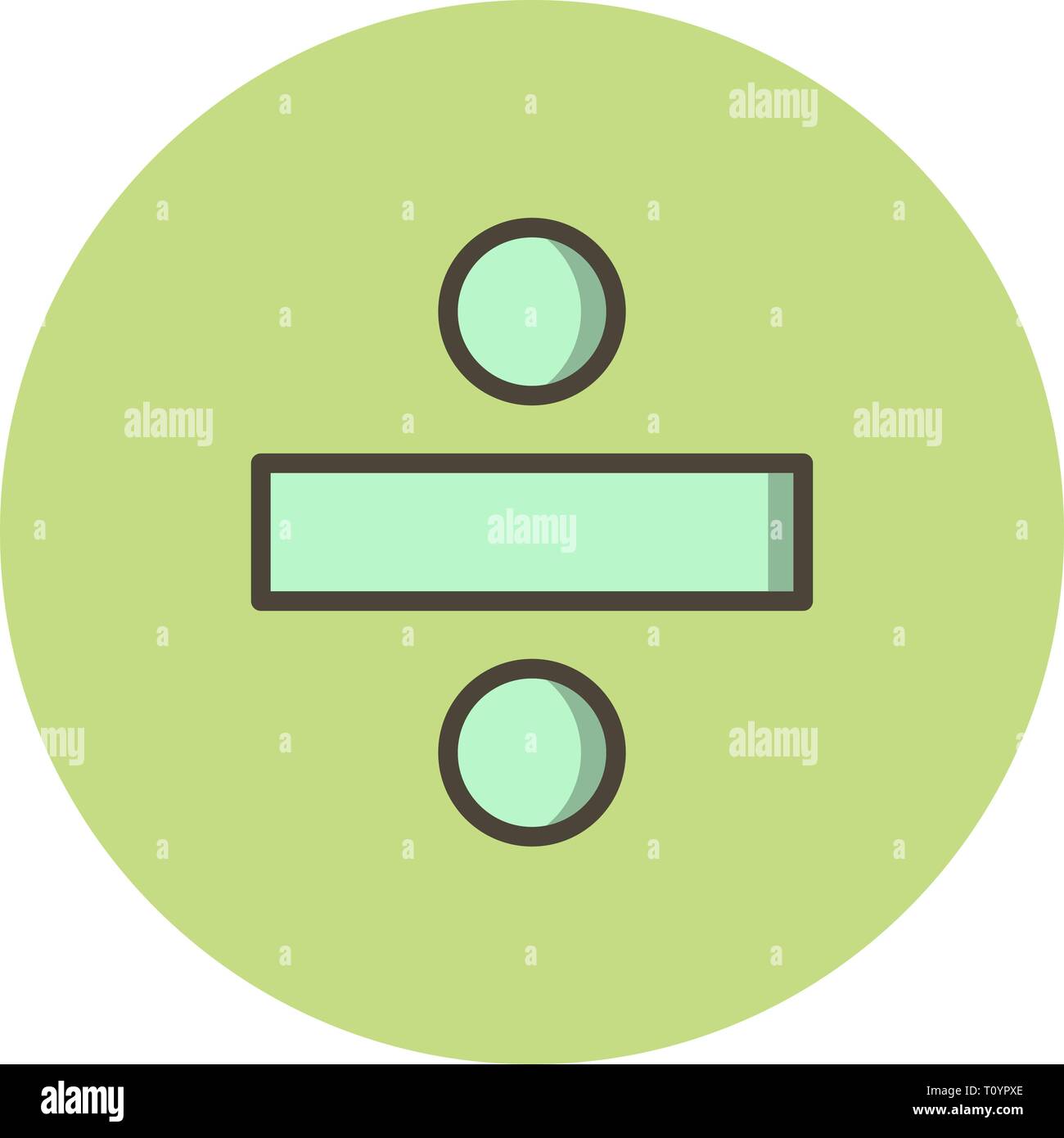 Illustration Divide Icon Stock Photo - Alamy