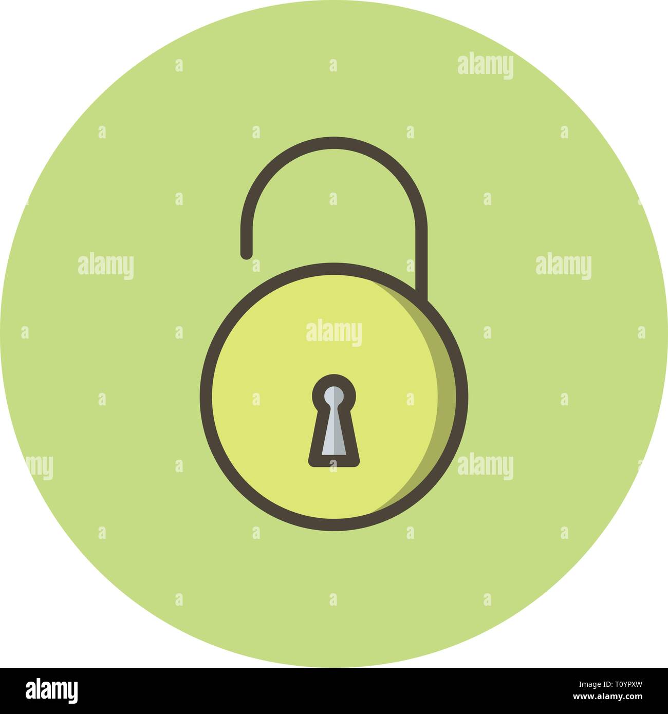 Illustration Unlock Icon Stock Photo - Alamy