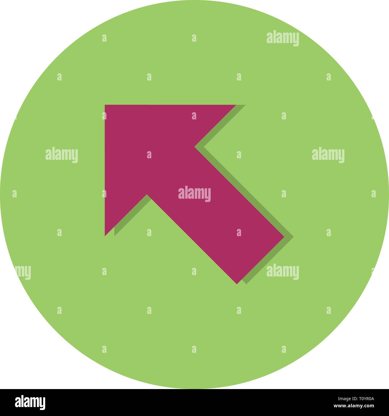 Illustration Left Up Icon Stock Photo - Alamy