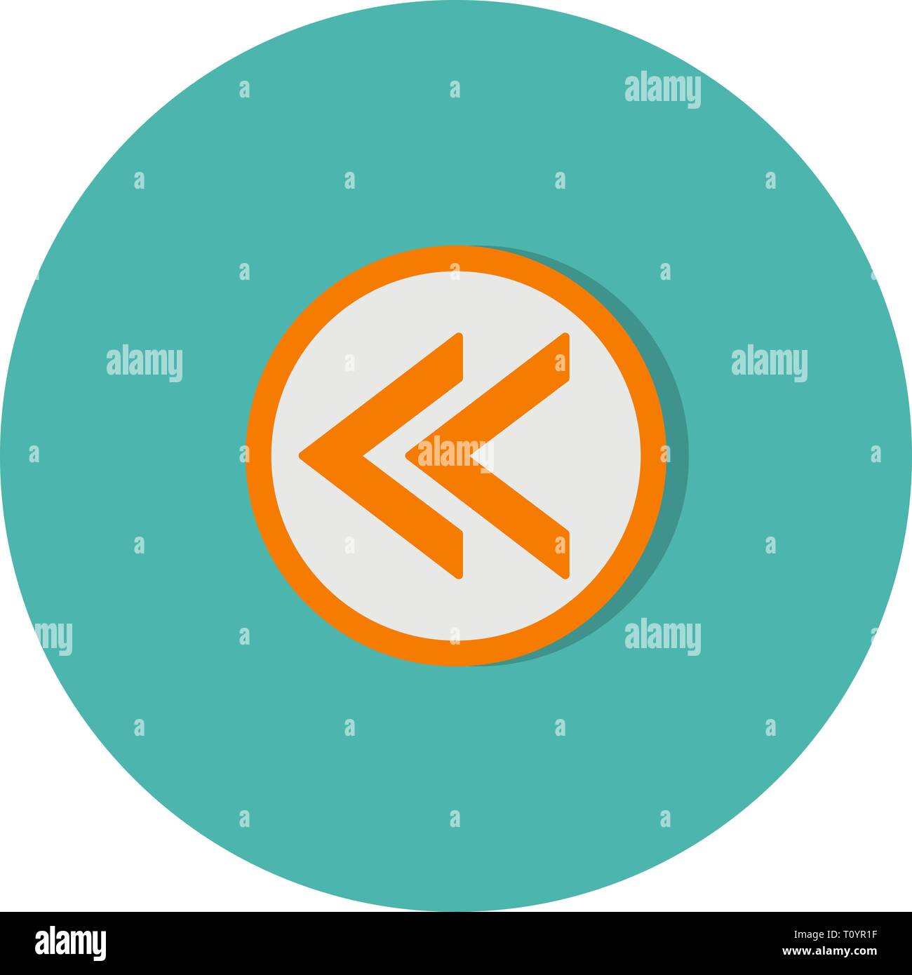 Illustration Previous Icon Stock Photo - Alamy