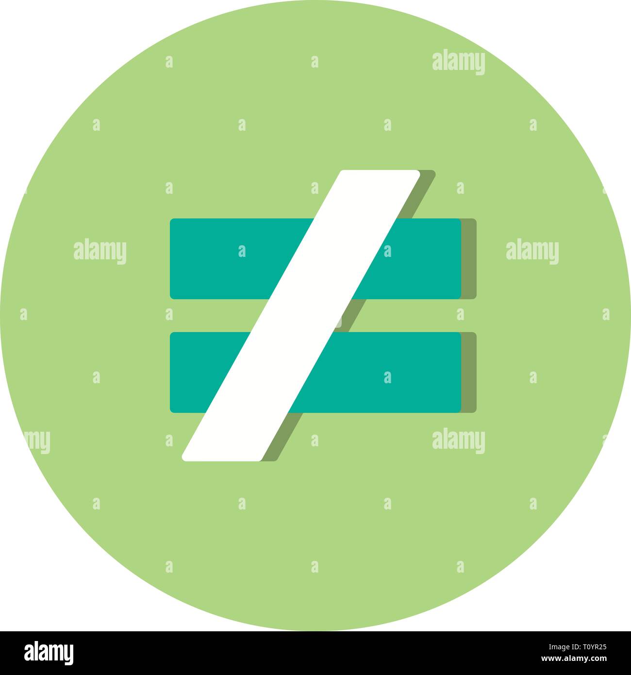 Illustration NotEqualTo Icon Stock Photo - Alamy