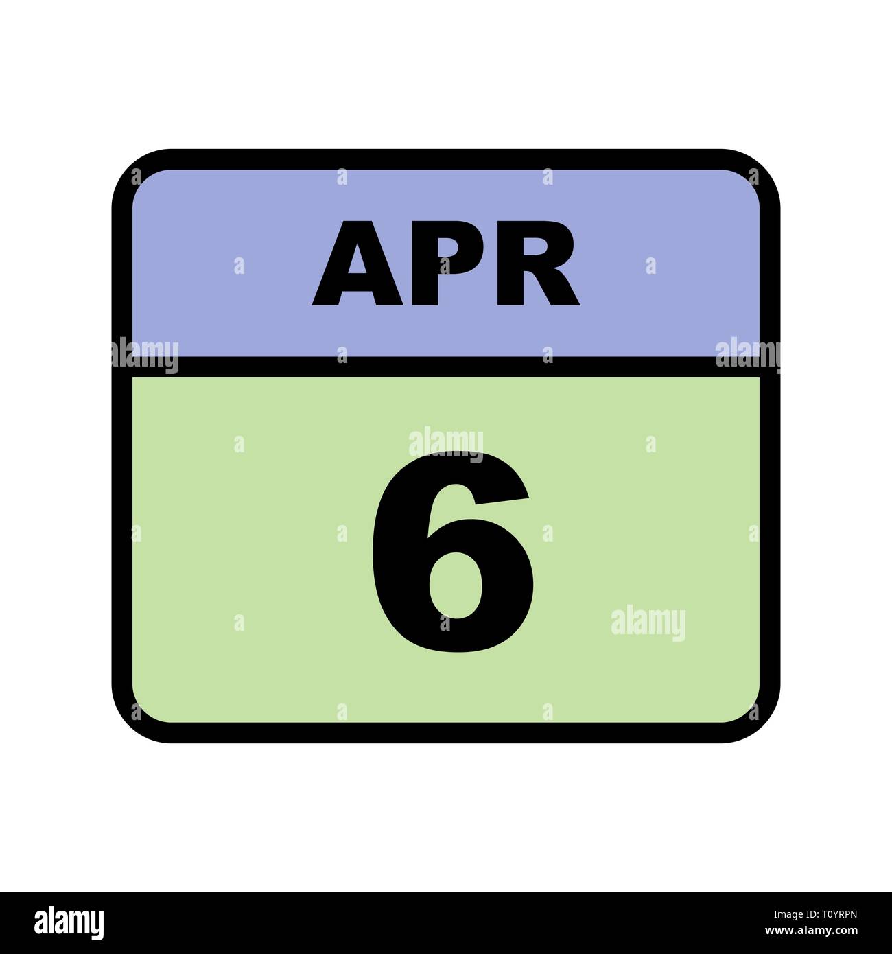 6 april calendar Cut Out Stock Images & Pictures - Alamy