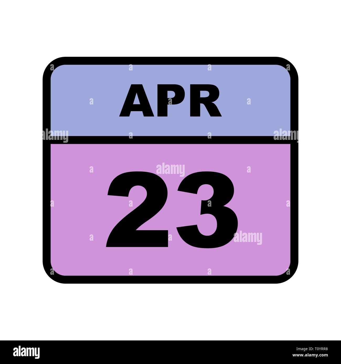 April 23rd Date on a Single Day Calendar Stock Photo - Alamy