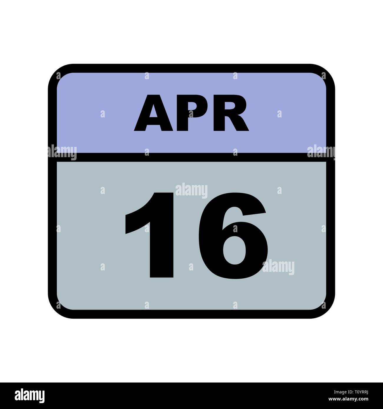 April 16th Date on a Single Day Calendar Stock Photo - Alamy