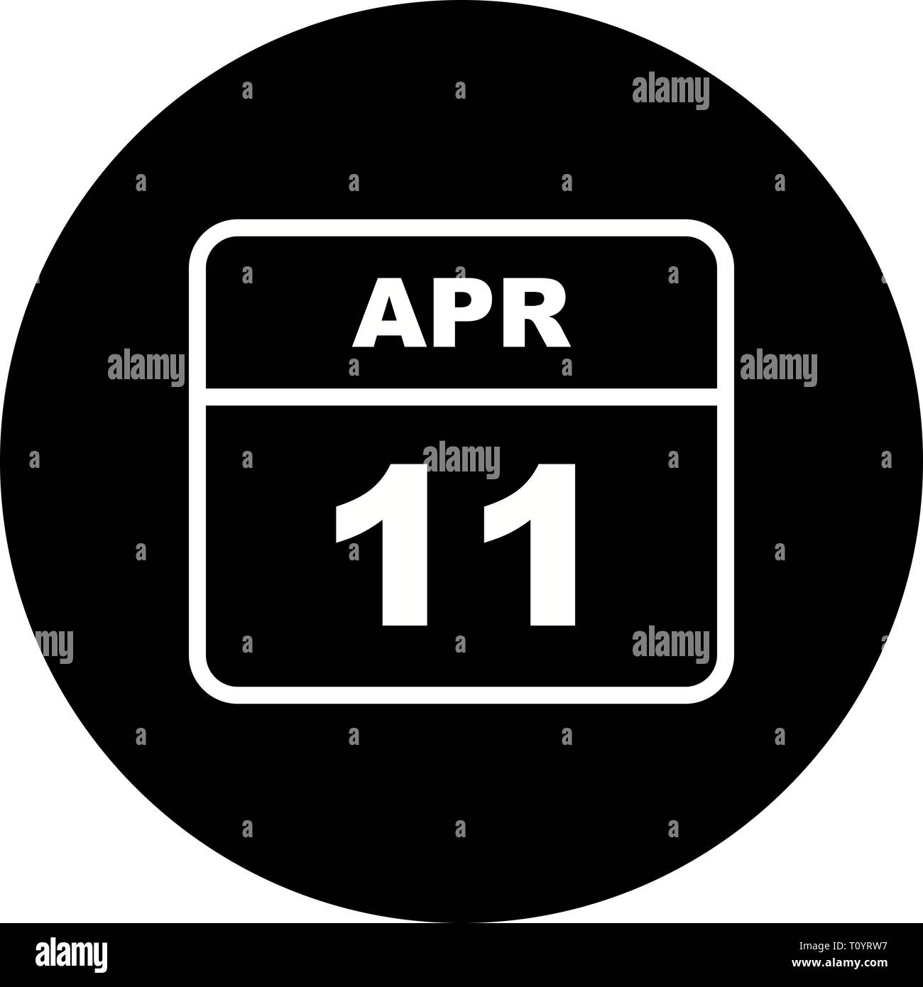 April 11th Date on a Single Day Calendar Stock Photo - Alamy