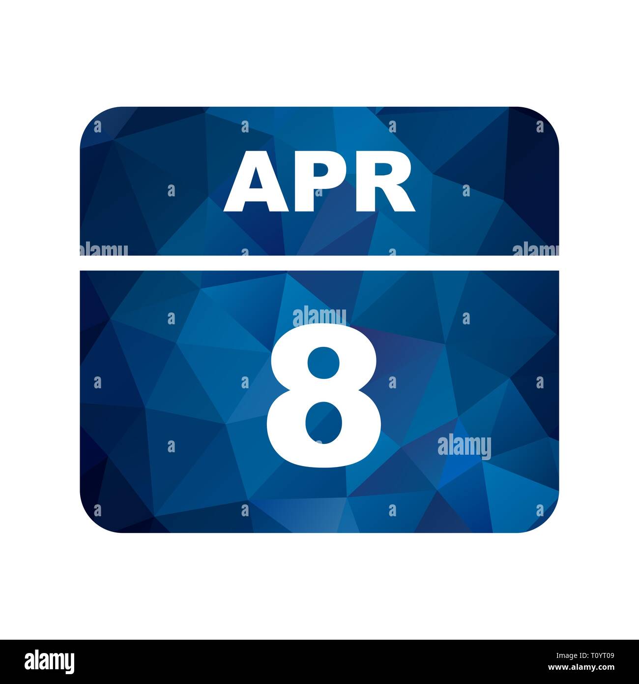 April 8th Date on a Single Day Calendar Stock Photo - Alamy