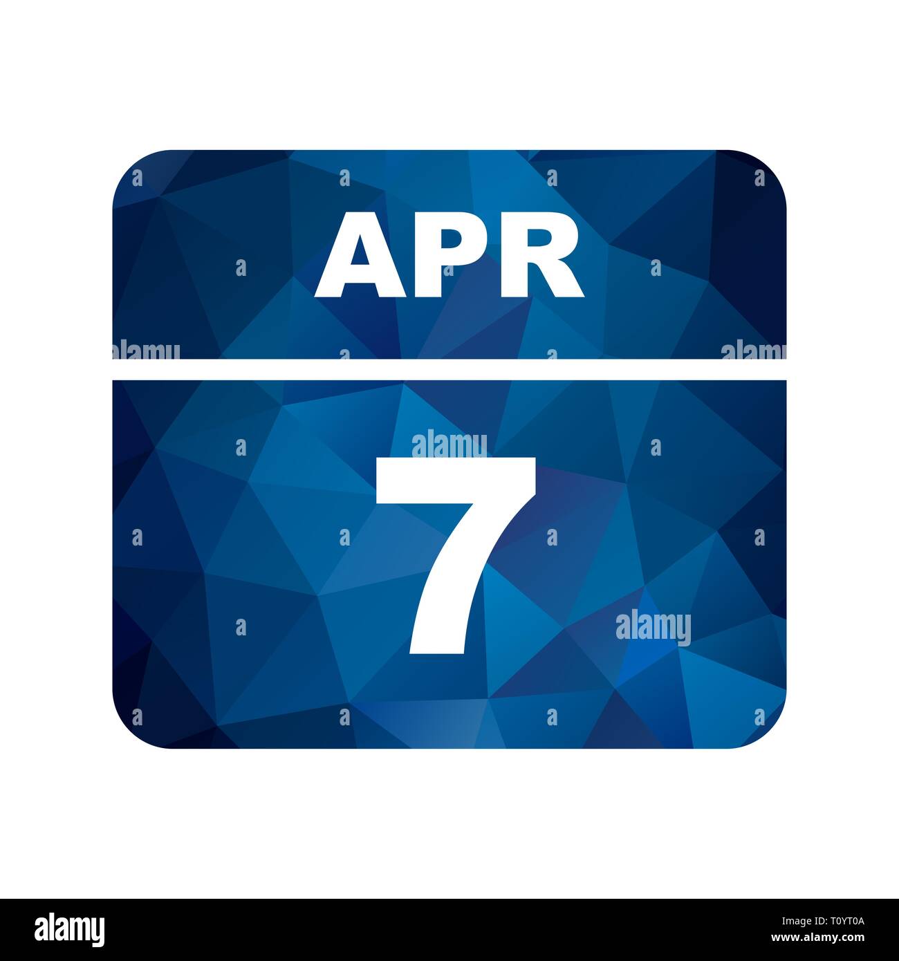 April 7th Date on a Single Day Calendar Stock Photo - Alamy