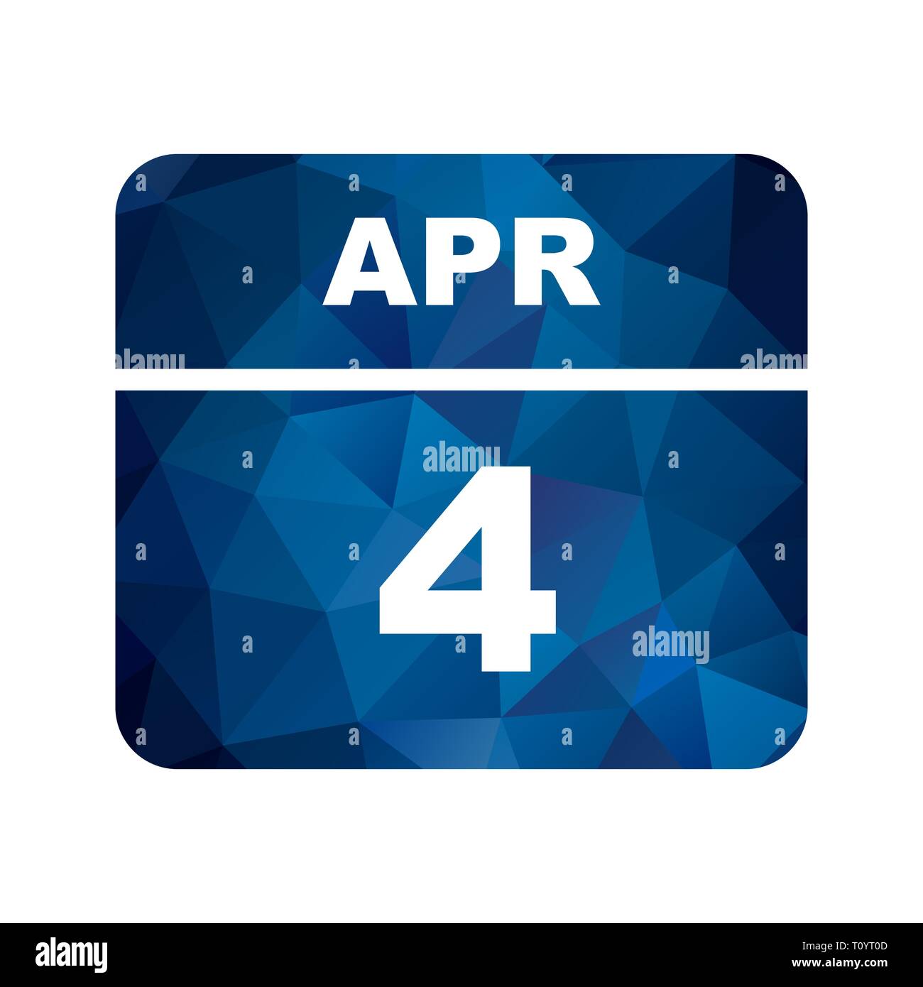 April 4th Date on a Single Day Calendar Stock Photo - Alamy