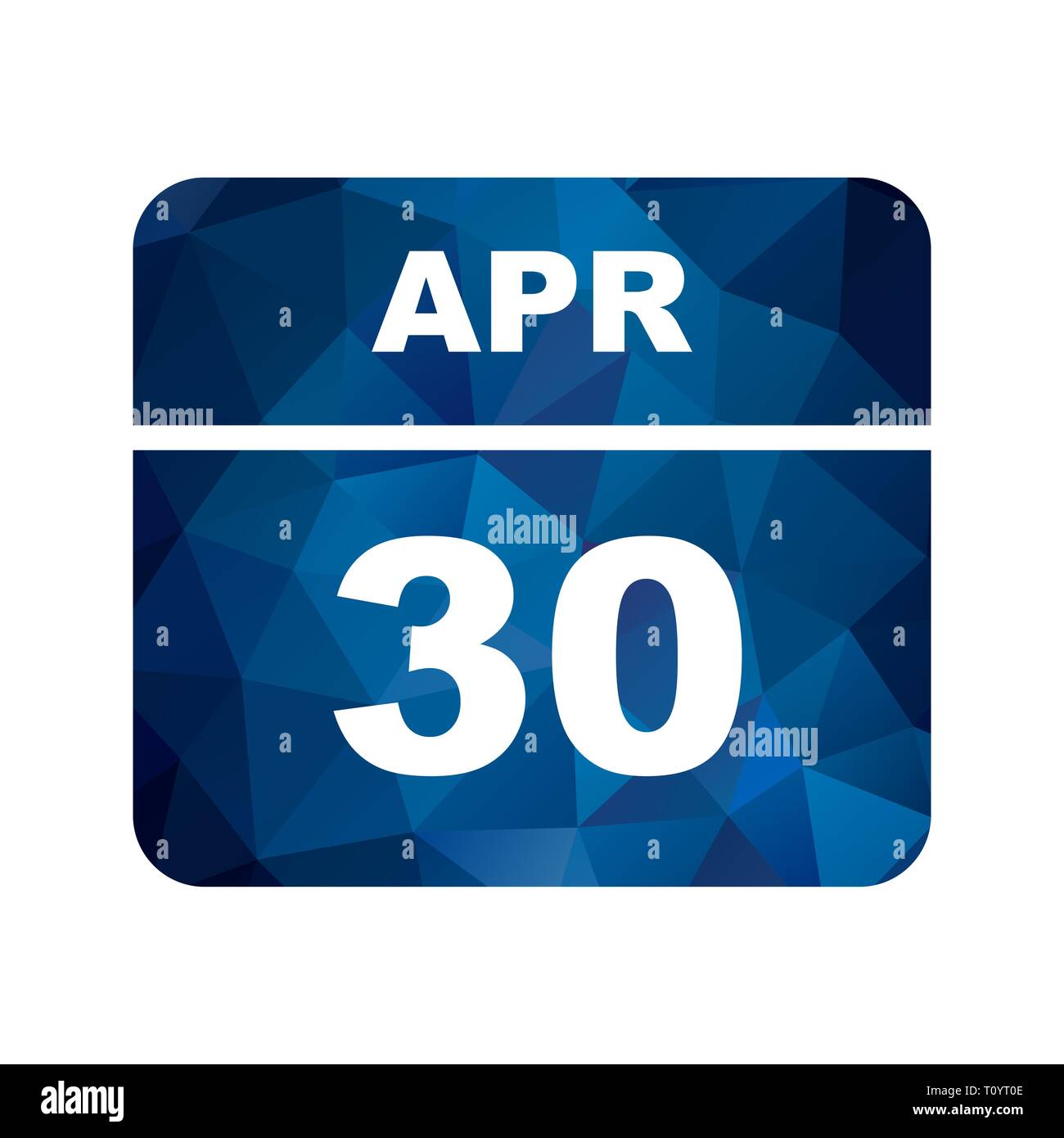 April 30th Date on a Single Day Calendar Stock Photo - Alamy
