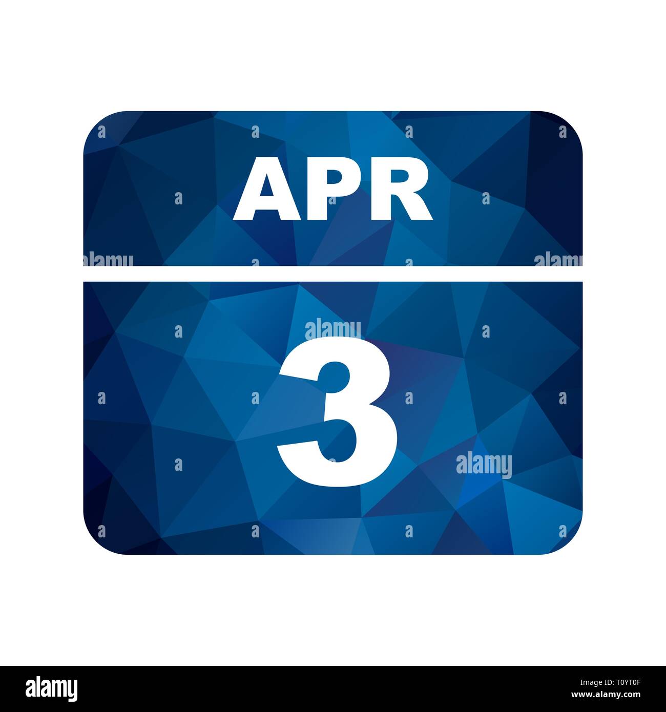 April 3rd Date on a Single Day Calendar Stock Photo - Alamy