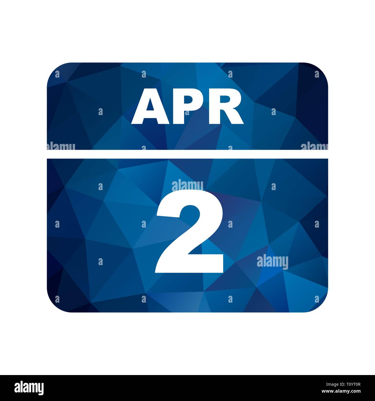April 2nd Date on a Single Day Calendar Stock Photo - Alamy