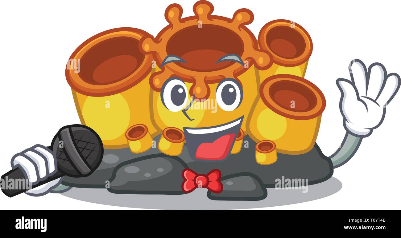 Singing orange sponge coral cartoon in sea Stock Vector Image & Art - Alamy