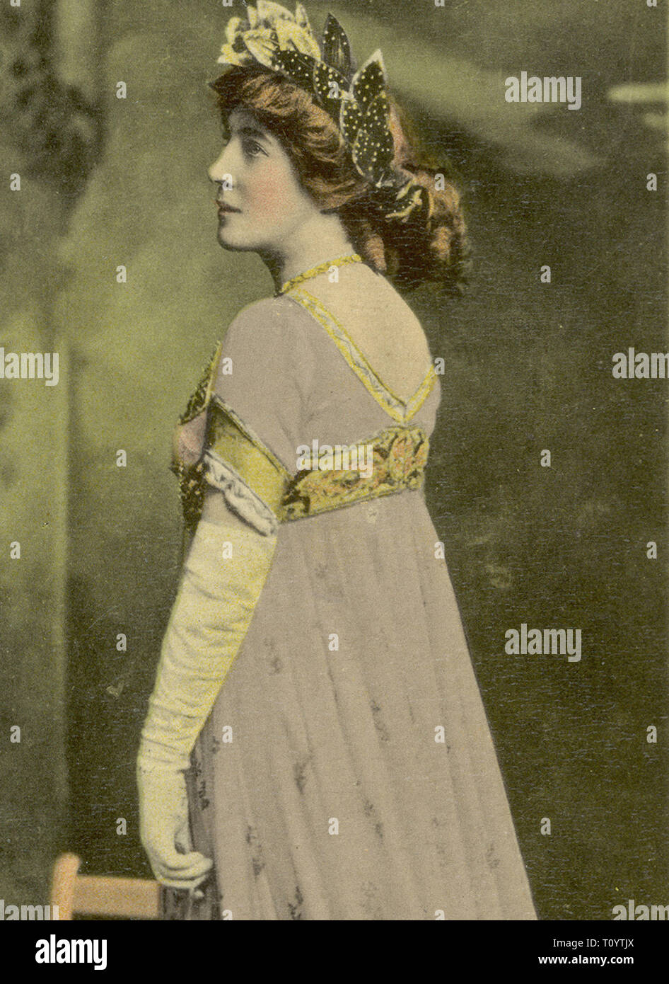 Photographic portrait of Lily Langtry Postcard - Silent movie era Stock ...