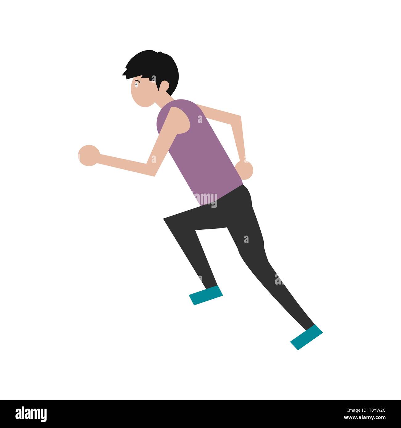 Illustration Runner Icon Stock Photo - Alamy