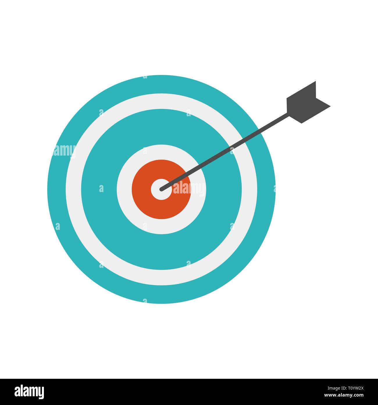 Illustration Bullseye Icon Stock Photo - Alamy