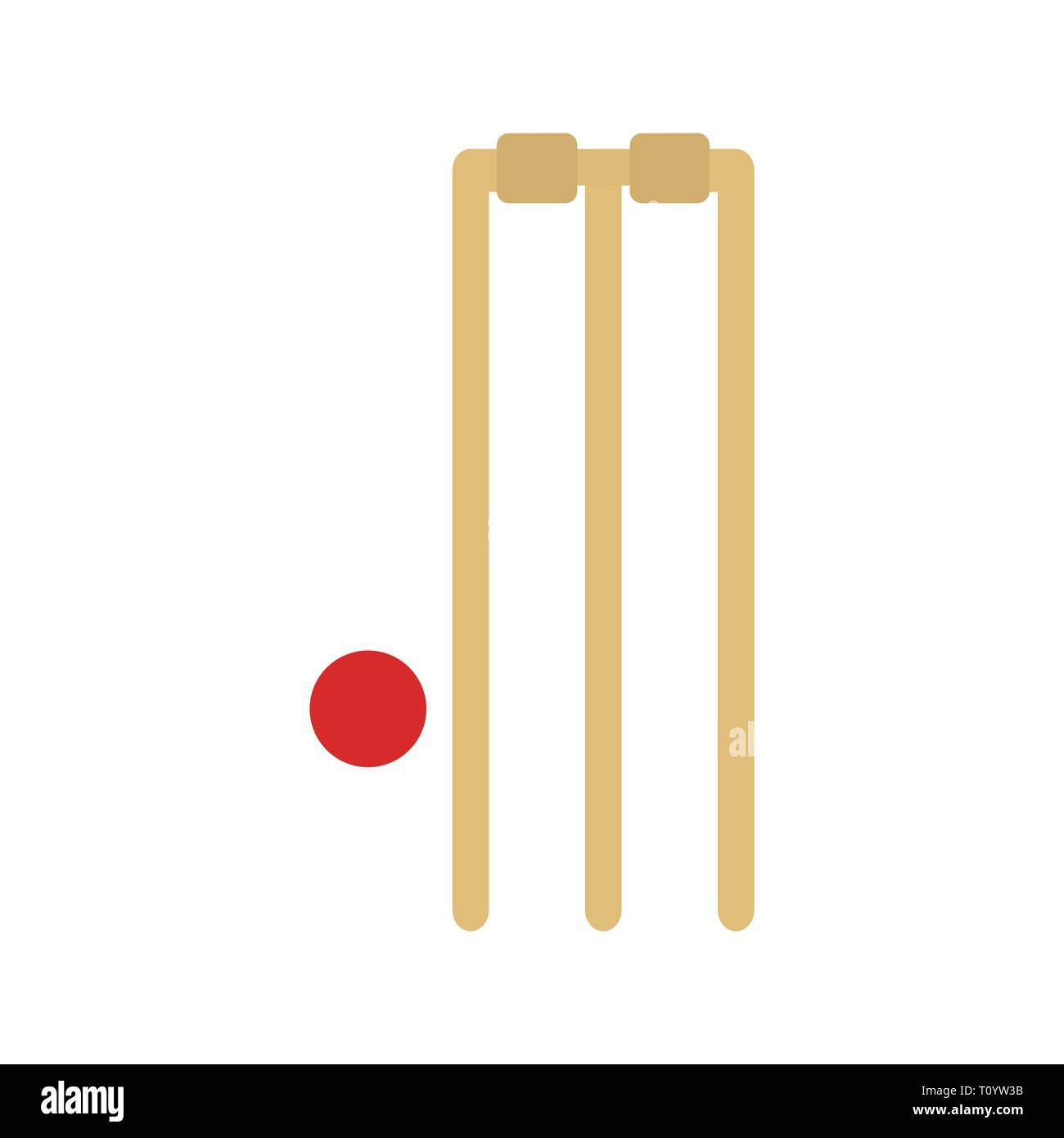 Cricket stumps outline hi-res stock photography and images - Alamy