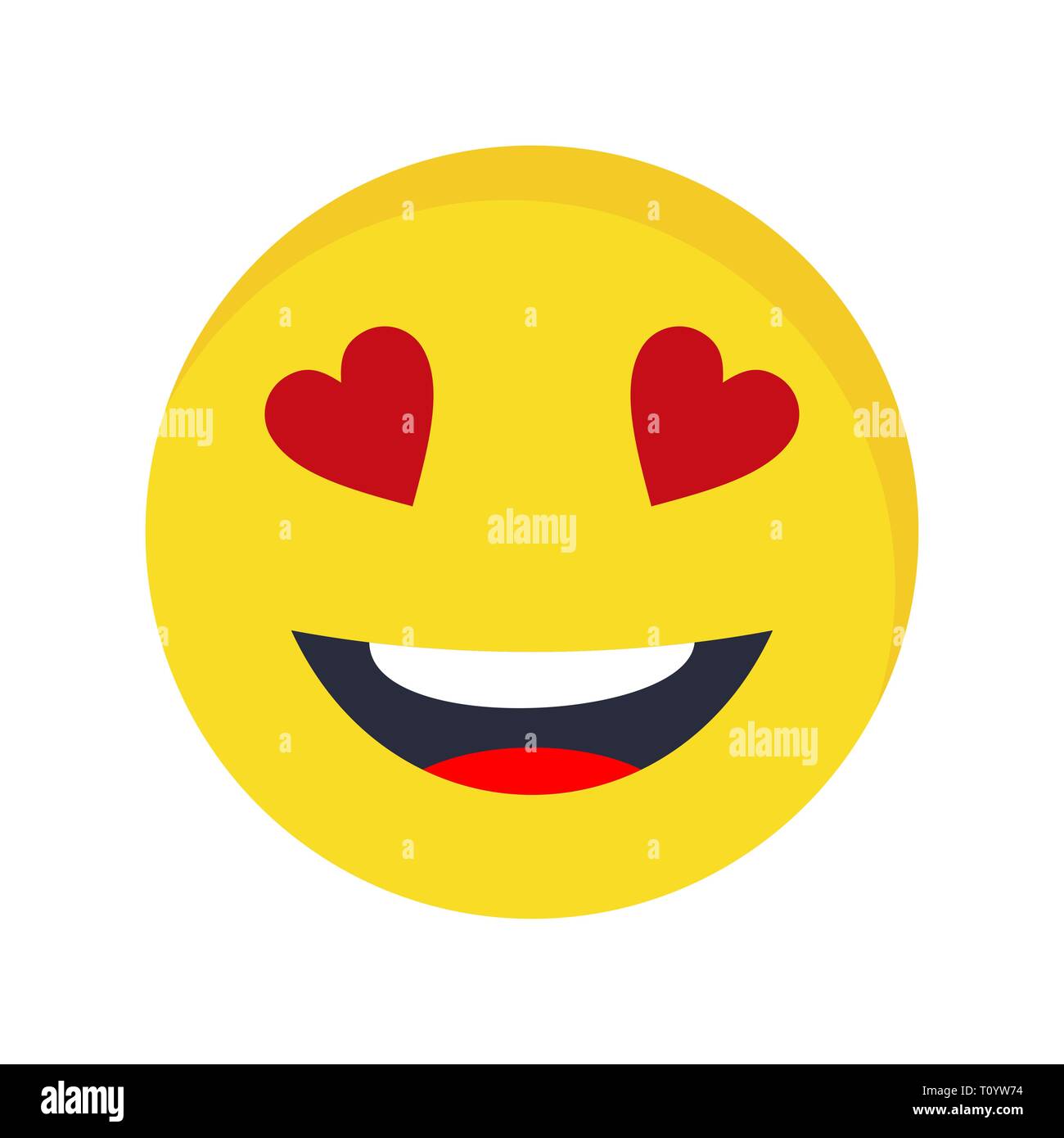 Illustration Love Emoji Icon Stock Photo - Alamy