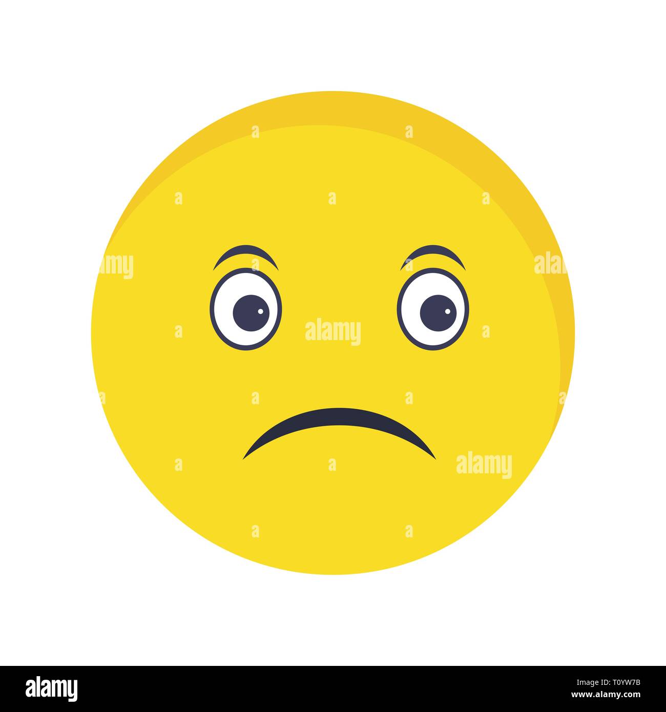 Illustration Sad Emoji Icon Stock Photo - Alamy