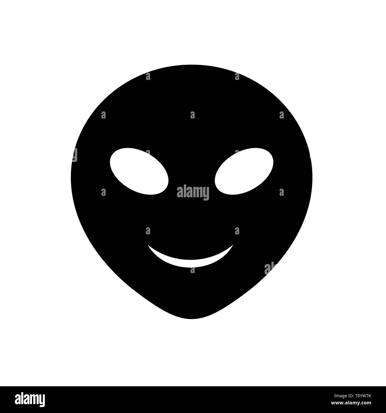 Illustration Alien Emoji Icon Stock Photo - Alamy